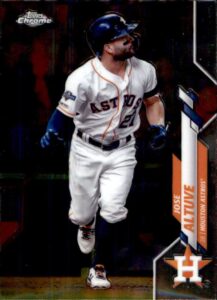 2020 topps chrome #42 jose altuve houston astros mlb baseball card nm-mt