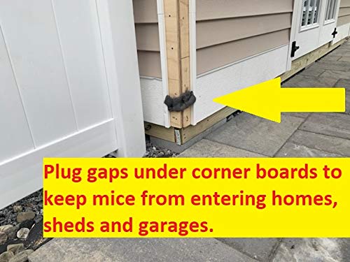 PESTPLUG - 25 Feet Stainless Steel Wool/Garland DIY Kit/Gap Blocker to Keep MIce & Rodents Out. Does NOT Rust! Fill Fabric, Plug Holes, Siding, Pipes in Homes, Garages, Farm Buildings, RV's