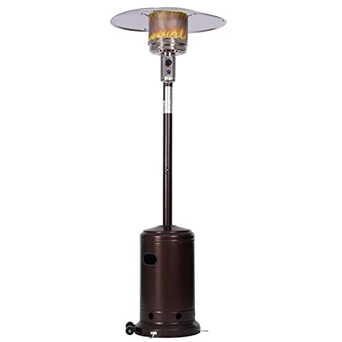 38,200 BTU Patio Heater - Heat-Focusing Propane Gas Type Steel Bronze | Baga Goodies