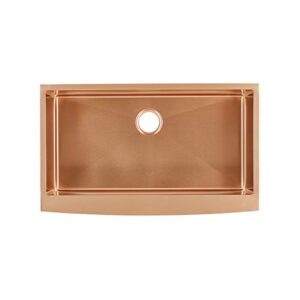 Swiss Madison Well Made Forever SM-KS758RG Farmhouse Kitchen Sink, Rose Gold