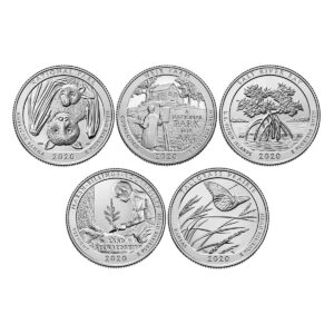 2020 s national park quarter 5 coin set uncirculated