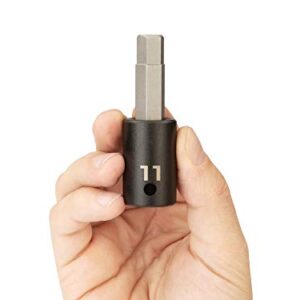 TEKTON 1/2 Inch Drive x 11 mm Hex Impact Bit Socket | SIB23211