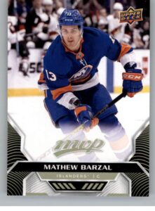 2020-21 upper deck mvp #173 mathew barzal new york islanders nhl hockey trading card