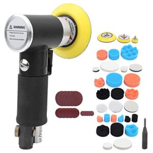 AT-1500H48 Mini Air Sander, 1/2/3 Inch Random Orbital Air Sander, Mini Pneumatic Sander for Auto Body Work, High Speed Air Powered Sanders & Polisher(US Air Nozzle)