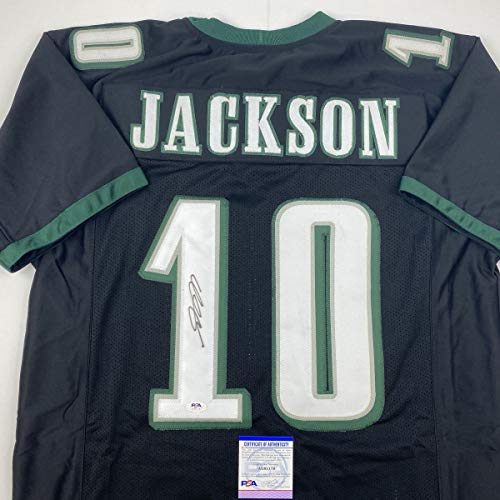 Autographed/Signed DeSean Jackson Philadelphia Black Football Jersey PSA/DNA COA