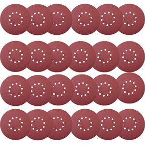 tonmp 50 pcs 9-inch 10-hole hook-and-loop sanding discs for drywall sander -10 pack each of 60 80 120 150 240 grits sander paper