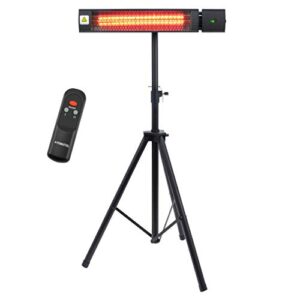 permasteel ph-90204-bk-am portable patio heater, 39.96" x 7.16" x 11.33", black