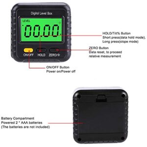 GoolRC Digital Angle Finder Gauge 360 Degree Mini Digital Protractor Inclinometer Magnetic Angle Cube Electronic Level Box with LCD Display for Construction Automobile Repair Carpenter Craftsman Home