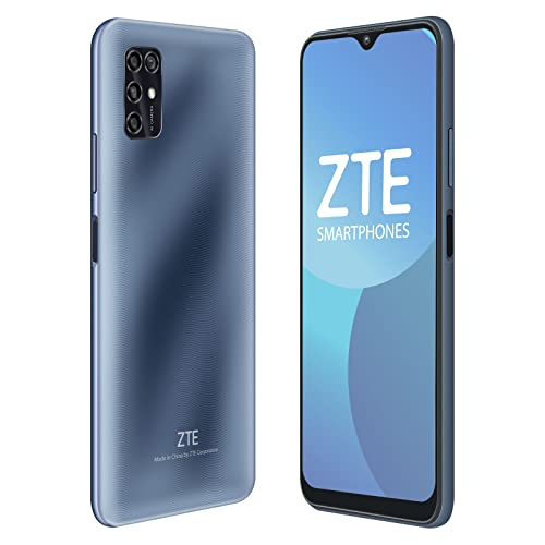 ZTE Blade V20 Smart (128GB, 4GB) 6.82", 16MP Quad Camera, 5000mAh Battery, Fingerprint & Face Unlock, GSM Unlocked US + Latin 4G LTE (T-Mobile, AT&T) International Model 8010 (Gray)