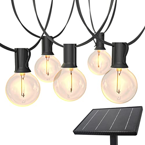 SUNTHIN Solar String Lights Outdoor, 97ft Solar Patio Lights with 48 Shatterproof G40 LED Bulbs, Hanging Solar Lights for Garden, Backyard, Porch, Bistro, Camping, Cafe Decor