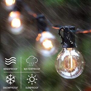 SUNTHIN Solar String Lights Outdoor, 97ft Solar Patio Lights with 48 Shatterproof G40 LED Bulbs, Hanging Solar Lights for Garden, Backyard, Porch, Bistro, Camping, Cafe Decor