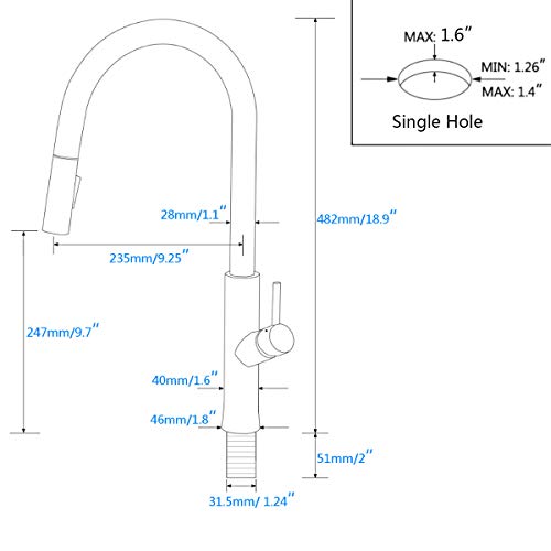 TRUSTMI Touch Kitchen Faucet, Single Handle Brass Kitchen Sink Faucets with with 2 Function Pull Down Sprayer, Smart Kitchen Faucet Touch On Activated, Brushed Gold