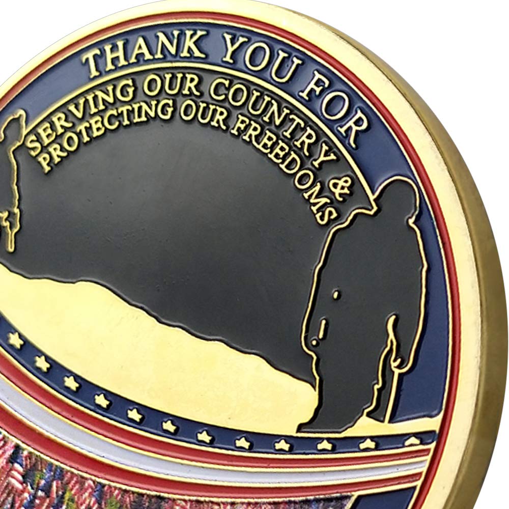 Military Challenge Coin Military Veterans Thank You for Serving Our Country