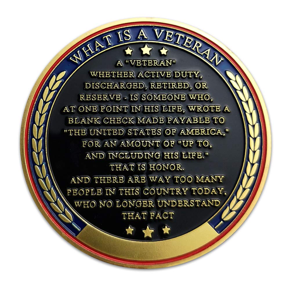 Military Challenge Coin Military Veterans Thank You for Serving Our Country