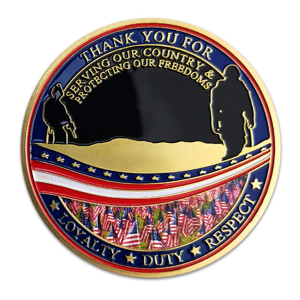 Military Challenge Coin Military Veterans Thank You for Serving Our Country