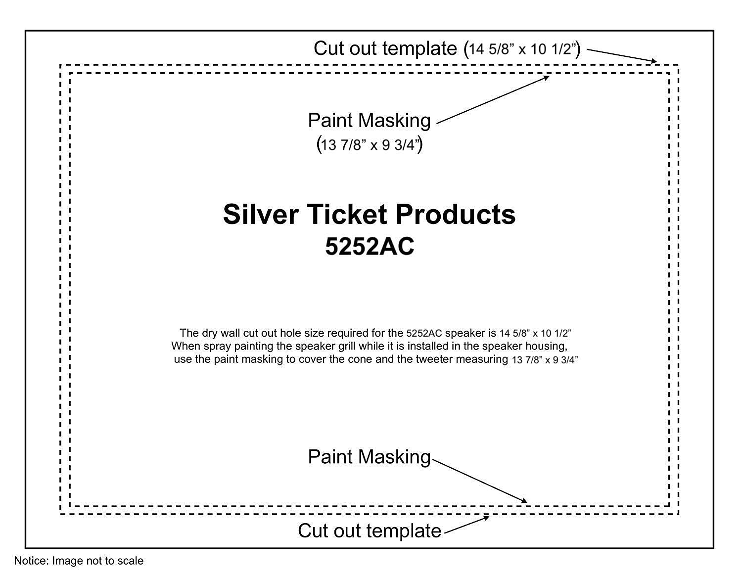 Silver Ticket Products in Ceiling Speaker Package 5.1, 1 x Center Channel, 1 x Left & 1 x Right Channel, 2 x Surround Speakers.