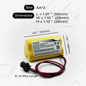 elxjar (2-Pack) 3.6V 900mAh AA ELB-B001 NiCad Battery Replacement for Lithonia Unitech 0253799 ANIC1566 ELBB001 AA900MAH Emergency/Exit Light/Fire Exit Sign