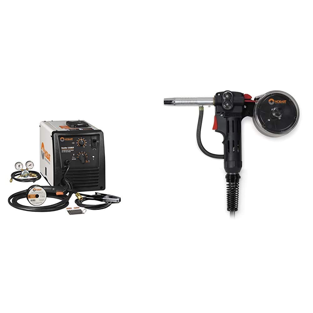 Hobart Handler 210 MVP MIG Welder + Spool Gun Kit - Versatile Welding Bundle for Precision Welding