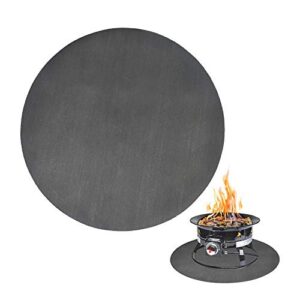 fire pit mat, bonfires, lawn, patio, chiminea, deck defender, under grill mat, bbq mat, heat shield, fire resistant pad for outdoors (24 inch round)