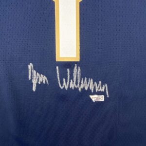 Autographed/Signed Zion Williamson New Orleans Pelicans Blue Swingman Nike Basketball Jersey Fanatics COA