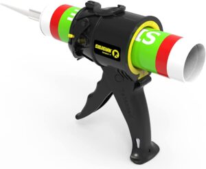 siligun caulking gun - anti drip extreme-duty caulking gun - patented new and innovative design - lightweight abs frame - for the smallest to the largest jobs (1)