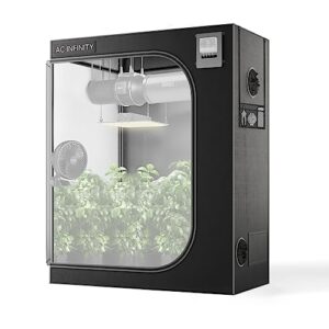 ac infinity cloudlab 642 advance grow tent, 48”x24”x72” thickest 1 in. poles, highest density 2000d diamond mylar canvas, 4x2 for hydroponics indoor growing