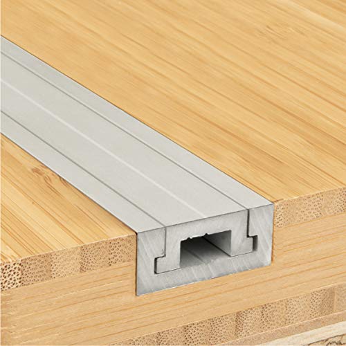 POWERTEC 71568 Aluminum Miter T-Track with Miter T-Bar, 32-Inch