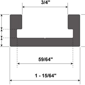 POWERTEC 71568 Aluminum Miter T-Track with Miter T-Bar, 32-Inch