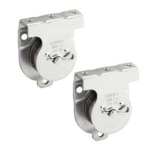 leadrise hardware n233-247 3219bc ceiling mount single pulley wall mount pulley ceiling pulley in zinc, 1-1/2", 2 pack