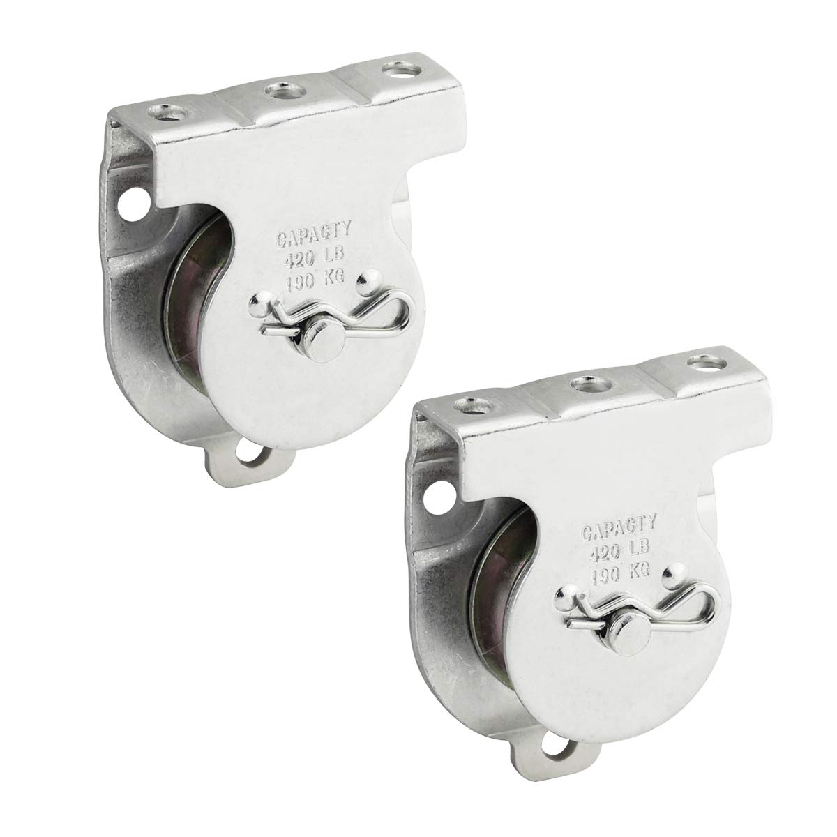 Leadrise Hardware N233-247 3219BC Ceiling Mount Single Pulley Wall Mount Pulley Ceiling Pulley in Zinc, 1-1/2", 2 Pack