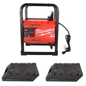 Milwaukee MXF002-2XC Portable 3600W/1800W Push Start Battery Powered Generator with 2 Batteries