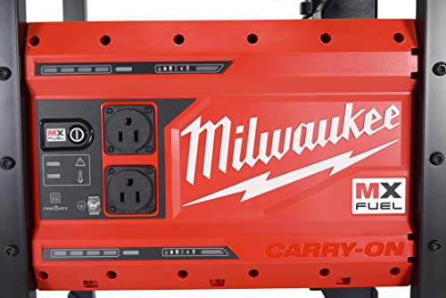 Milwaukee MXF002-2XC Portable 3600W/1800W Push Start Battery Powered Generator with 2 Batteries