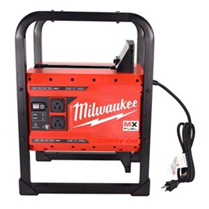 Milwaukee MXF002-2XC Portable 3600W/1800W Push Start Battery Powered Generator with 2 Batteries