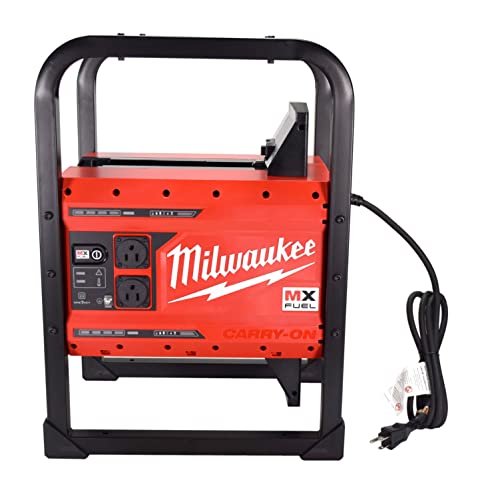 Milwaukee MXF002-2XC Portable 3600W/1800W Push Start Battery Powered Generator with 2 Batteries