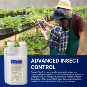 Fipronil-Plus-C Professional Concentrate Insecticide - Indoor Use, Eliminates Bugs, Ants, Roaches, and More, Easy Mix and Apply, Lasting Home and Outdoor Protection, 16 oz