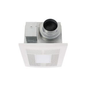 panasonic fv-0511vhl1 whisperwarm dc bathroom fan with light and heater - simplified ventilation and heat - 50-80-110 cfm