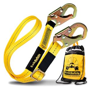 kwiksafety - charlotte, nc - copperhead safety lanyard [adjustable 4' to 6'] single leg no shock absorber ansi osha positioning