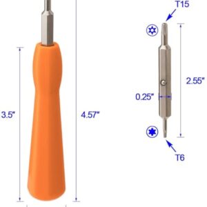 Screwdriver and Screws Kit for Doorbell, T6 T15 Bit Screwdriver for Video Doorbell,Doorbell 2, Doorbell Pro and Elite Battery Change, Charge and Replacement, WiFi Password Reset Access