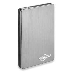 nrico 250gb portable external hard drive usb 3.0 hdd 2.5inch storage compatible for pc, mac, desktop,ps4 (250gb, grey)