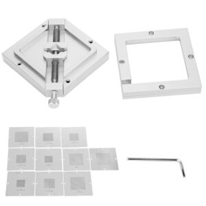 fafeicy 10pcs bga reballing rework station, diagonal template for computer cpu phone welder kits ht90 with automatic centering function