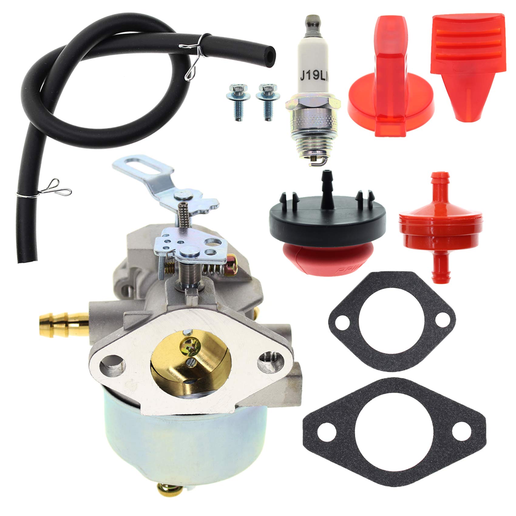 MOTOALL Carburetor Replace for Tecumseh 632110 632111 632334 632370 632536 640105 632334A 632370A HM70 HM80 HMSK80 HMSK90 HM100 HMSK100 OHSK110 OHSK120 OHSK125 Snowblower Generator Chipper Shredder