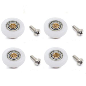 4 sets shower door rollers runners wheels replacement part bathroom glass shower sliding door - 19mm x 5mm