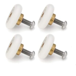 4 Sets Shower Door Rollers Runners Wheels Replacement Part Bathroom Glass Shower Sliding Door - 19mm x 5mm