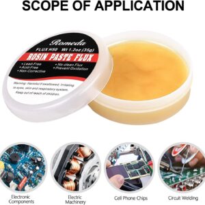 2 Jar Solder Flux, Flux for Soldering, Rosin Soldering Flux Paste for Lead-Free Electronics Soldering and Soldering DIY (1.2oz/35g in a Jar)