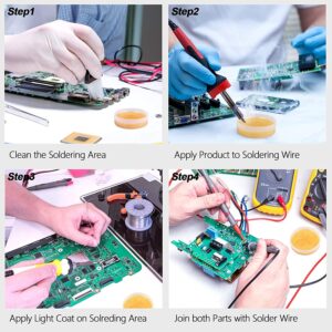 2 Jar Solder Flux, Flux for Soldering, Rosin Soldering Flux Paste for Lead-Free Electronics Soldering and Soldering DIY (1.2oz/35g in a Jar)