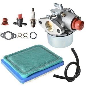 all-carb 640025a carburetor 640004 with air filter replacement for tecumseh ohh50 ohh55 ohh60 ohh65 4.5hp 5hp 5.5hp 6hp 6.5hp ohv hor engine replace 640025 640025a 640025b