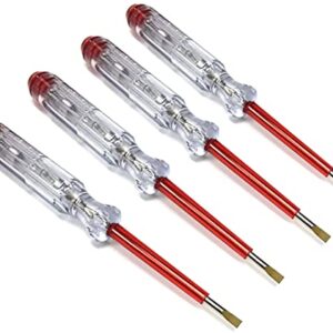 BULUSHI Insulated Screwdriver Set Professional Screwdriver, Slotted Screwdriver Voltage Tester 100~500V AC Pen Electroprobe 4PCS