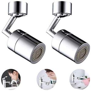 miweel 2pcs splash filter faucet，720° faucet aerator，faucet sprayer attachment with 4-layer net filter, anti-splash,water oxygen-enriched foam