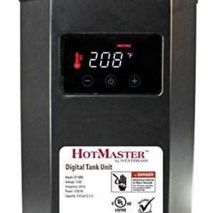 Westbrass DT1F272-62 9" Develosah 2-Handle Instant Hot and Cold Water Dispenser Faucet with HotMaster DigiHot Digital Tank System, Matte Black