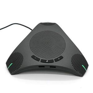 Conference Microphone USB Speakerphone Microphone for Business Conference,360° Omnidirectional Microphone Intelligent DSP Noise Reduction for Video Meeting (mic +Speaker+hub)